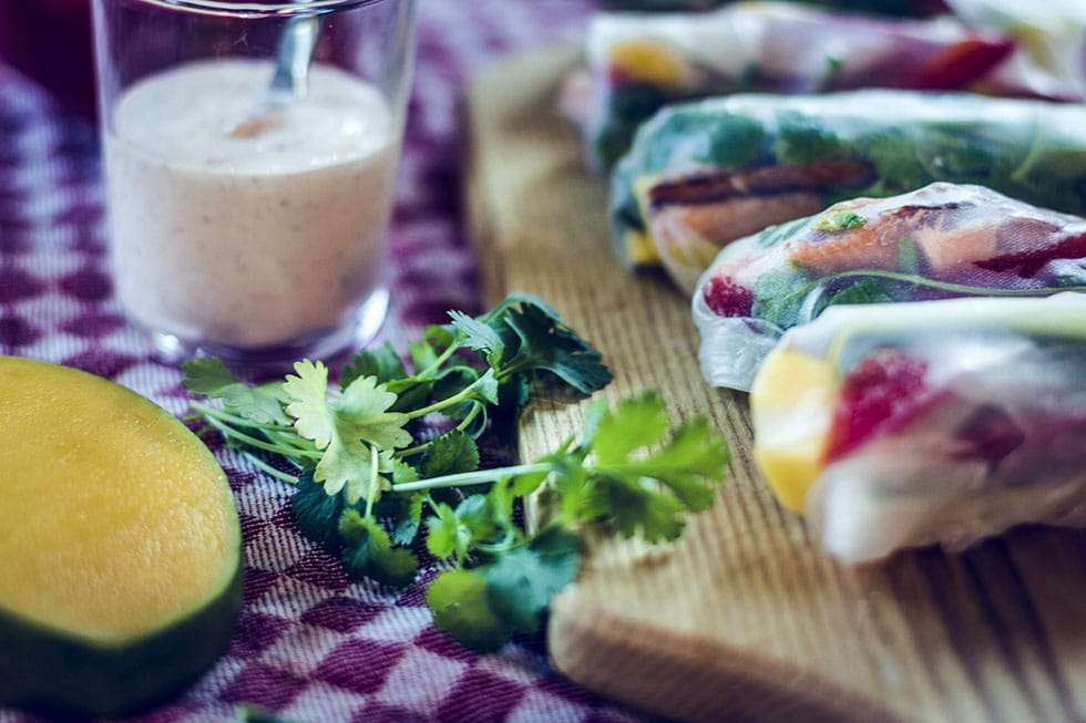 Spring rolls med mango - Sara Rönne